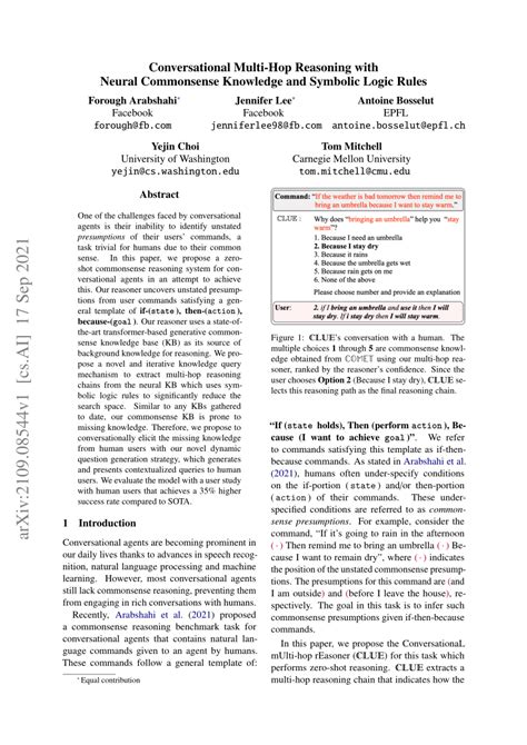 pdf conversational multi hop reasoning with neural commonsense
