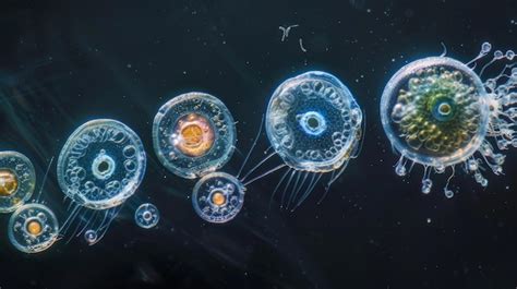 Premium Photo A Series Of Microscopic Images Capturing The Different Stages Of A S Life Cycle