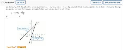 solved use the figure which shows two lines whose equations