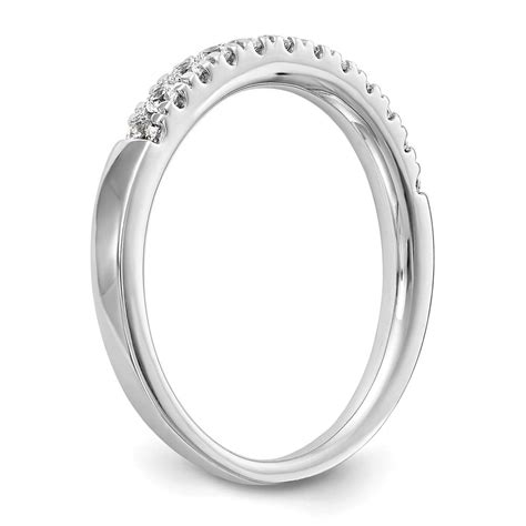 14k White Gold Real Diamond Wedding Band