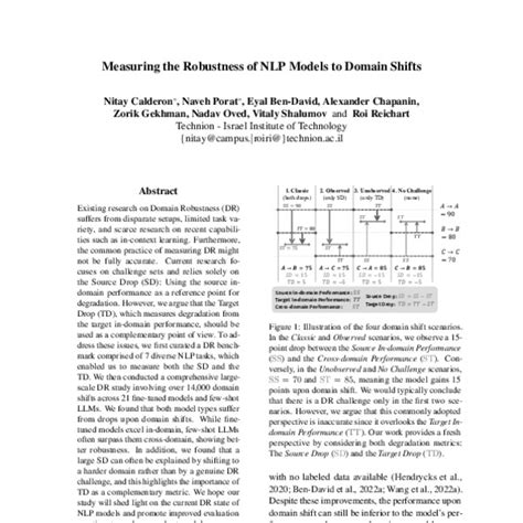 Measuring The Robustness Of Nlp Models To Domain Shifts Acl Anthology