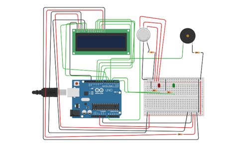 Circuit Design Gas Detection Tinkercad