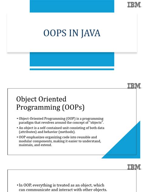 Oops In Java Pdf Method Computer Programming Inheritance