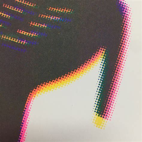 A4 Risograph Print Monobloc Halftone Pattern 3 Color Riso Print On