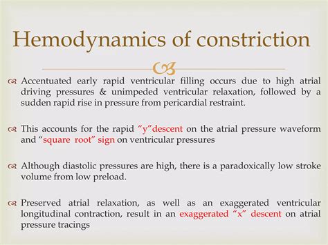 Hemodyanmic Features Of Constrictive Pericarditis And Restrictive