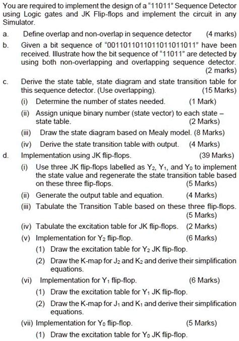 you are required to implement the design of a 11011 sequence detector
