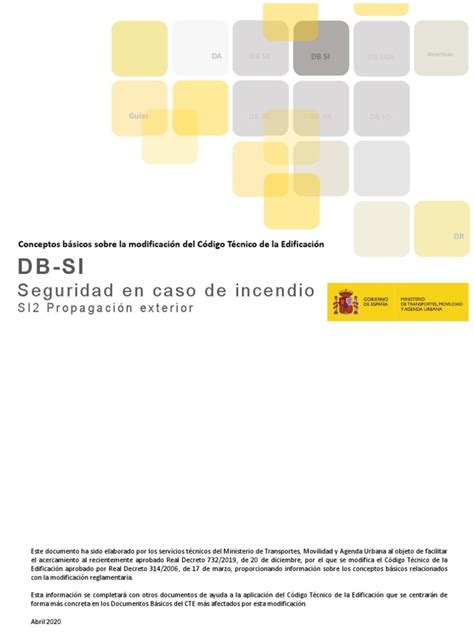 Cte Db Si Modificacion Pdf Protección Contra Incendios