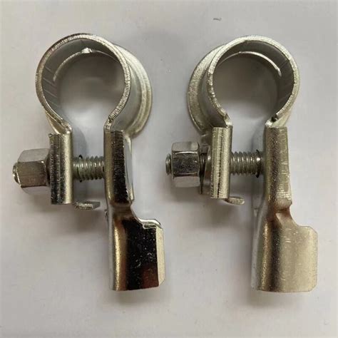 1 쌍 배터리 단자 커넥터 클램프 구리 배터리 단자 키트 배터리 부식 단자 보호 장치 17mm 전기 장비