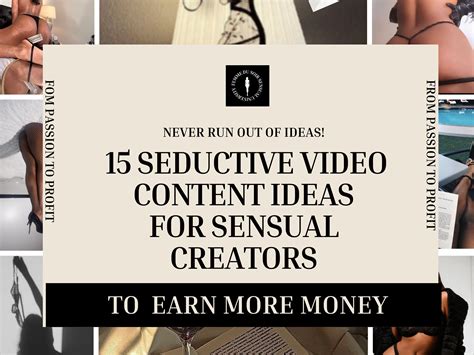 15 Seductive Content Ideas For Sensual Creators PPV Content Ideas To Make Fast Income On