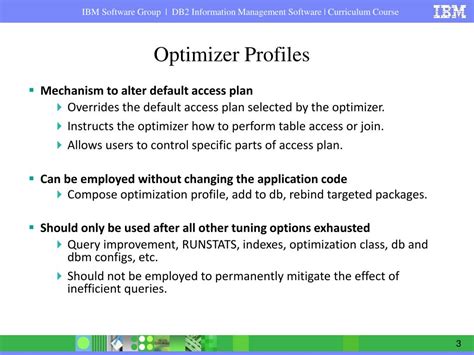 ppt db2 optimizer guidelines usage powerpoint presentation free