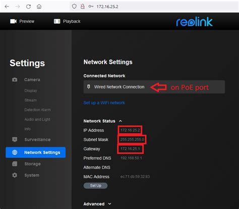 Direct Access To The Reolink Camera Connected To Nvr Rreolinkcam