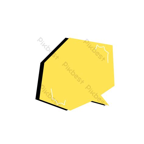 Yellow Shape Creative Dialog Text Box PNG Images PSD Free Download Pikbest