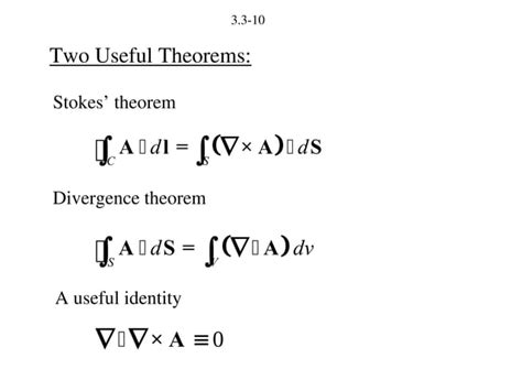 Curl And Divergence Theorems Of A Vector Ppt Physics Science