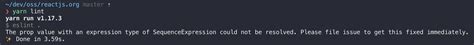 The Prop Value With An Expression Type Of Sequenceexpression Could Not