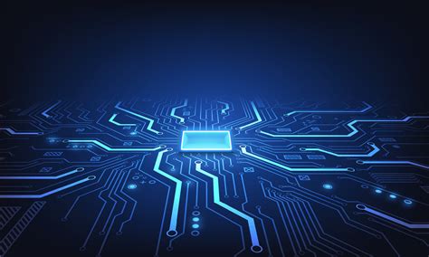 Abstract Technology Chip Processor Background Circuit Board And Html Code D Illustration Blue