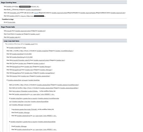 Resetclear Date Variable In Workflow Loop Using Rest Api Calls
