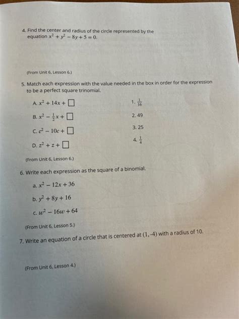 Solved Lesson 7 Practice Problems 1 The Point 6 Y Is The