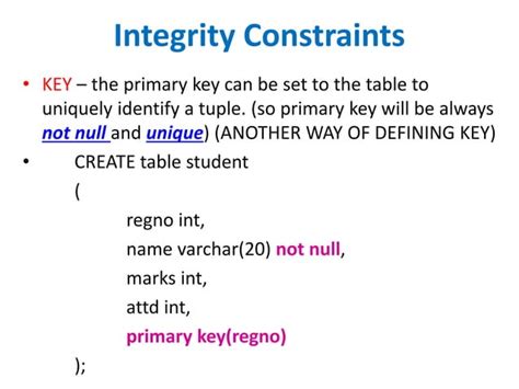 Integrity Constraints In Dbms Pdf Databases Computer Software And