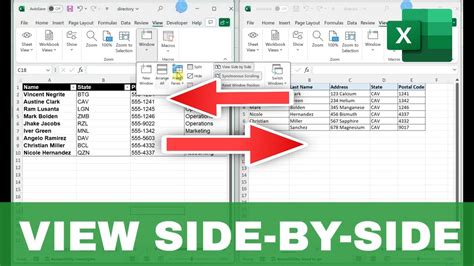 How To View 2 Excel Worksheets Side By Side View And Compare Easily