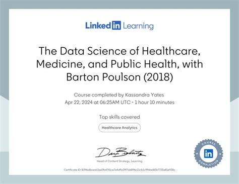 Kassandra Yates On Linkedin Certificate Of Completion