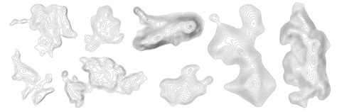 Premium Vector Geographical Map Contour Map Black Lines On White Background Elements