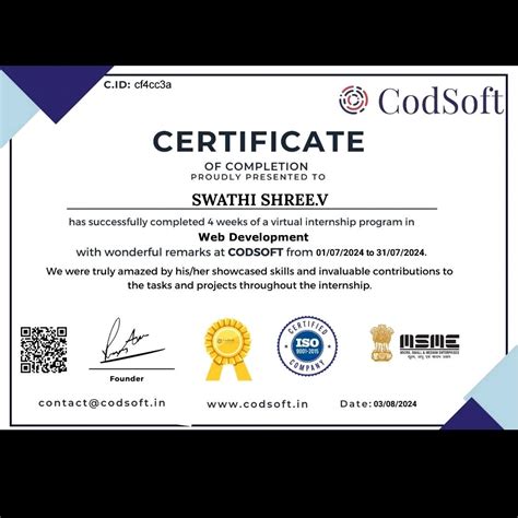 Swathi Shree On Linkedin Webdevelopment Codsoft Learningjourney