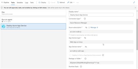 Deploy Nodejs To Azure App Service With Azure Devops