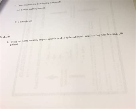 Solved Draw structures for the following compounds. A) 2, | Chegg.com