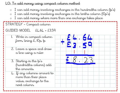 Year 3 120520 Maths Day 29 Adding Money Using Compact Column Method