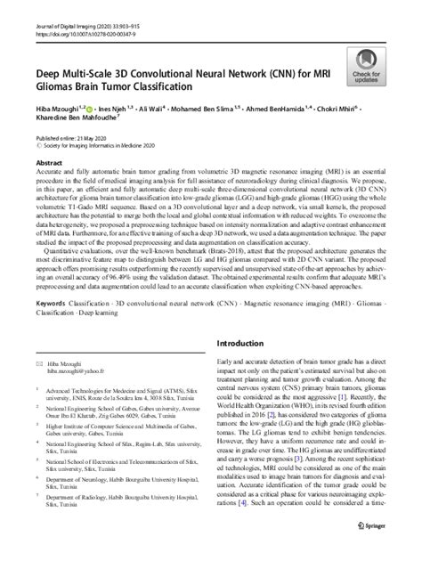 Pdf Deep Multi Scale 3d Convolutional Neural Network Cnn For Mri