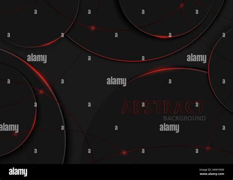 Abstract Geometric Circular Pattern On Black Background Stock Vector Image And Art Alamy
