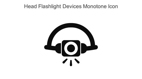 Head Flashlight Devices Monotone Icon In Powerpoint Pptx Png And Editable Eps Format PPT