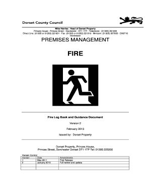 Fillable Online Fire Log Book And Guidance Document V Jdgdoc Doc Fax Email Print