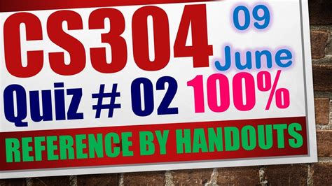 Cs304 Quiz 2 2023cs304 Quiz 2 Solution 2023cs304 Quiz 2 Solution Spring 2023