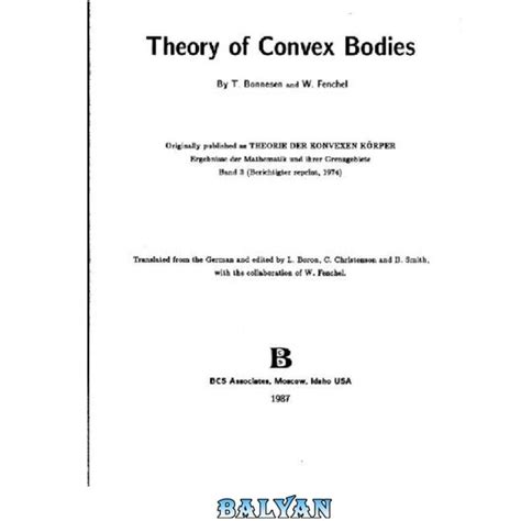 خرید و قیمت دانلود کتاب Theory Of Convex Bodies ترب