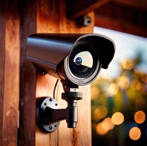 Security Cctv Camera Monitoring And Surveillance To Guard Premises And Property Stock