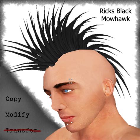 Second Life Marketplace Rh Ricks Black Mowhawk