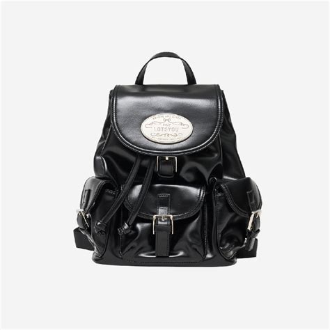 라츠유 노스텔지아 츄비 백팩 레더 블랙 Lots You Kream