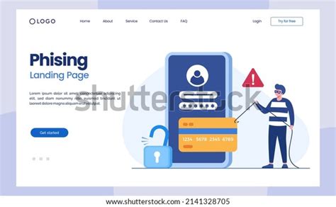Phishing Hacker Attack Concept Hackers Stealing เวกเตอร์สต็อก ปลอดค่า