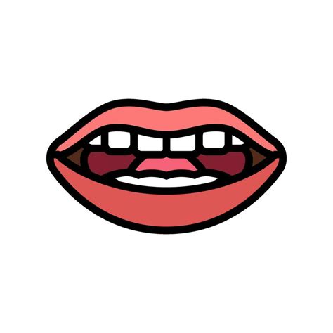 L Letter Mouth Animate Color Icon Vector Illustration 28086552 Vector