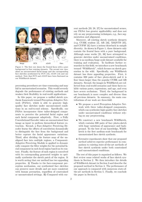 unconstrained face sketch synthesis via perception adaptive network and
