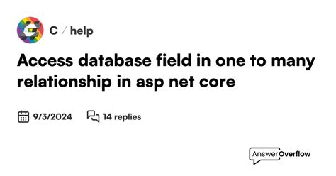 Access Database Field In One To Many Relationship In Asp Net Core C