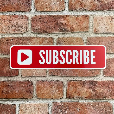 Custom Subscribe Button Mini Street Sign Etsy