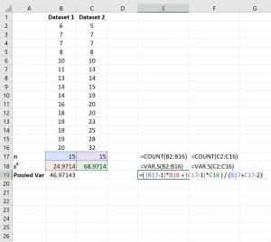 How To Calculate Pooled Variance In Excel Step By Step