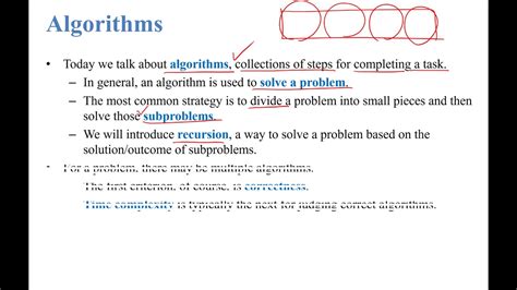 「程式設計」第六講「algorithms And Recursion」1 Youtube