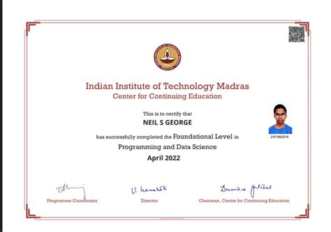 Neil George On Linkedin Iitmadras Iitmbs Datascience Programming