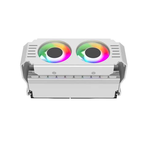 rgb aluminium cooling radiator with dual argb sync pwm fans overclock