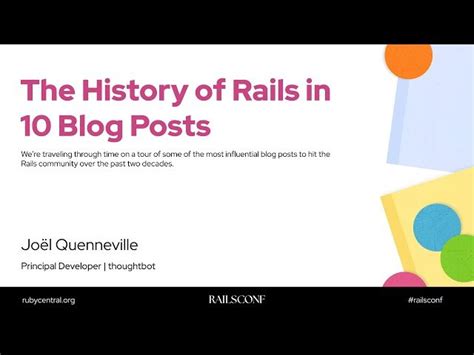 Free Video The History Of Rails In 10 Blog Posts From Confreaks Class Central