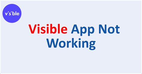 How To Fix Visible App Not Working Networkbuildz