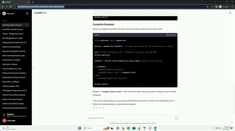 Can Find Class Name Using Selenium Python Youtube
